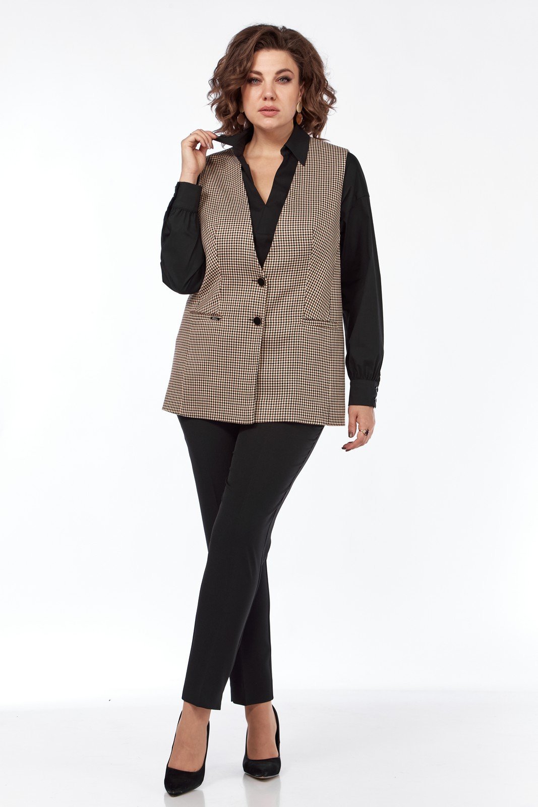 *Костюм брючный 1255 черный Milora купить в интернет магазине Велесмода